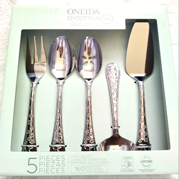 Oneida | Dining | Oneida Stainless Steel Entertain Bunny Hop Easter 5 ...